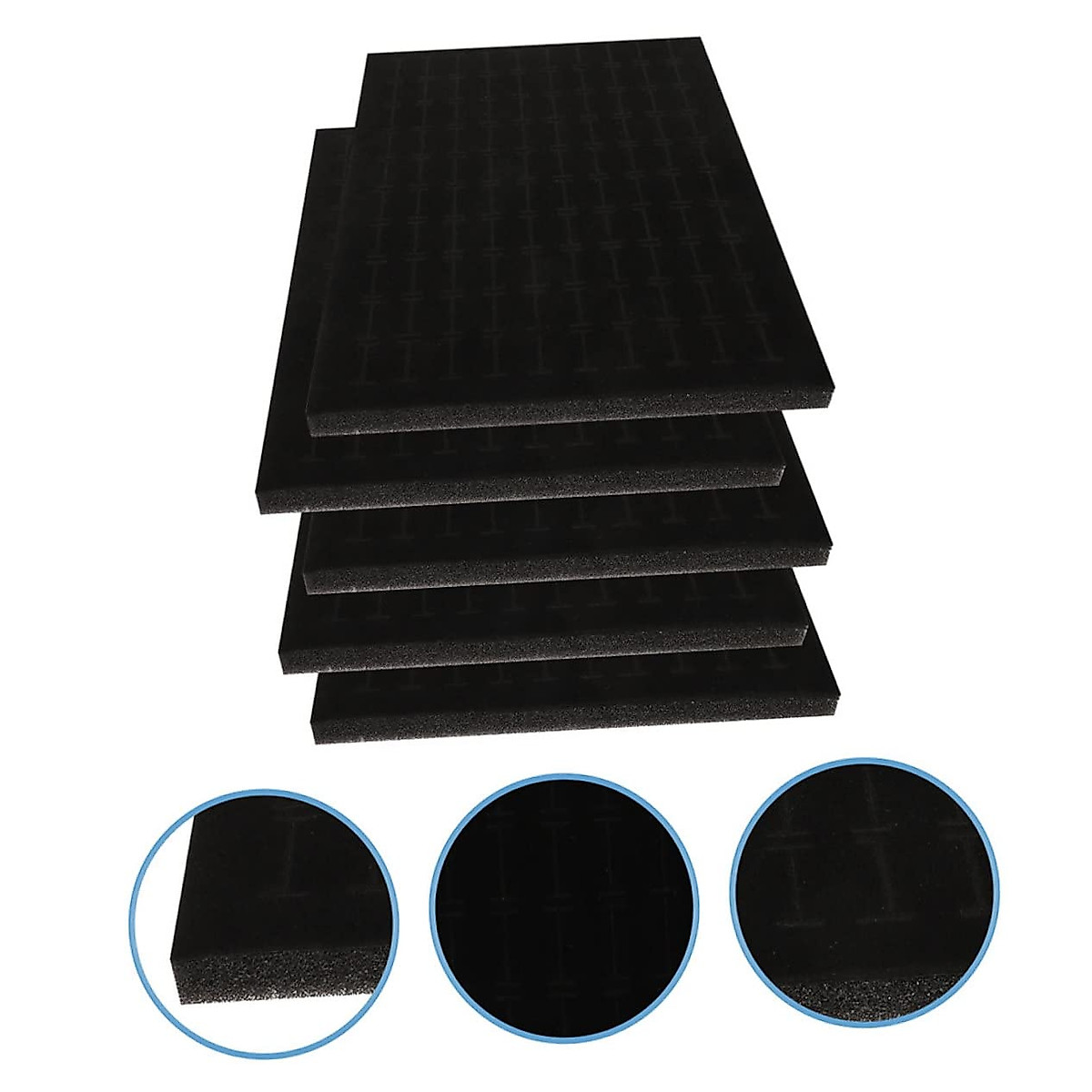 Hemoton 5pcs Box earring display pad tray earrings holder inserts foam ring holder insert black ring trays ring insert display trinket tray earring tray storage box jewelry sponge travel