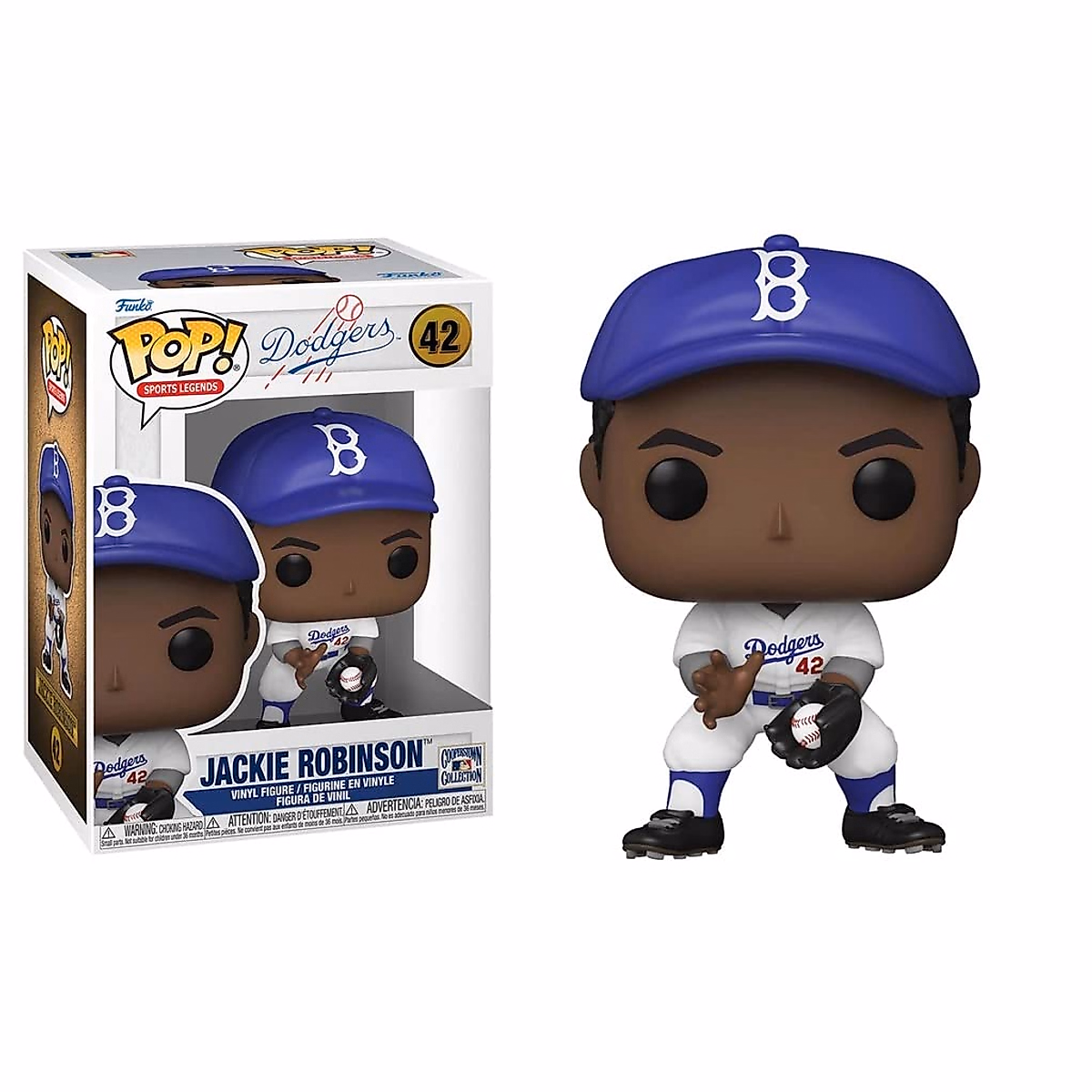 POP Baseball: Sports Legends - Jackie Robinson Funko Vinyl Figure (Bundled with Compatible Box Protector Case)