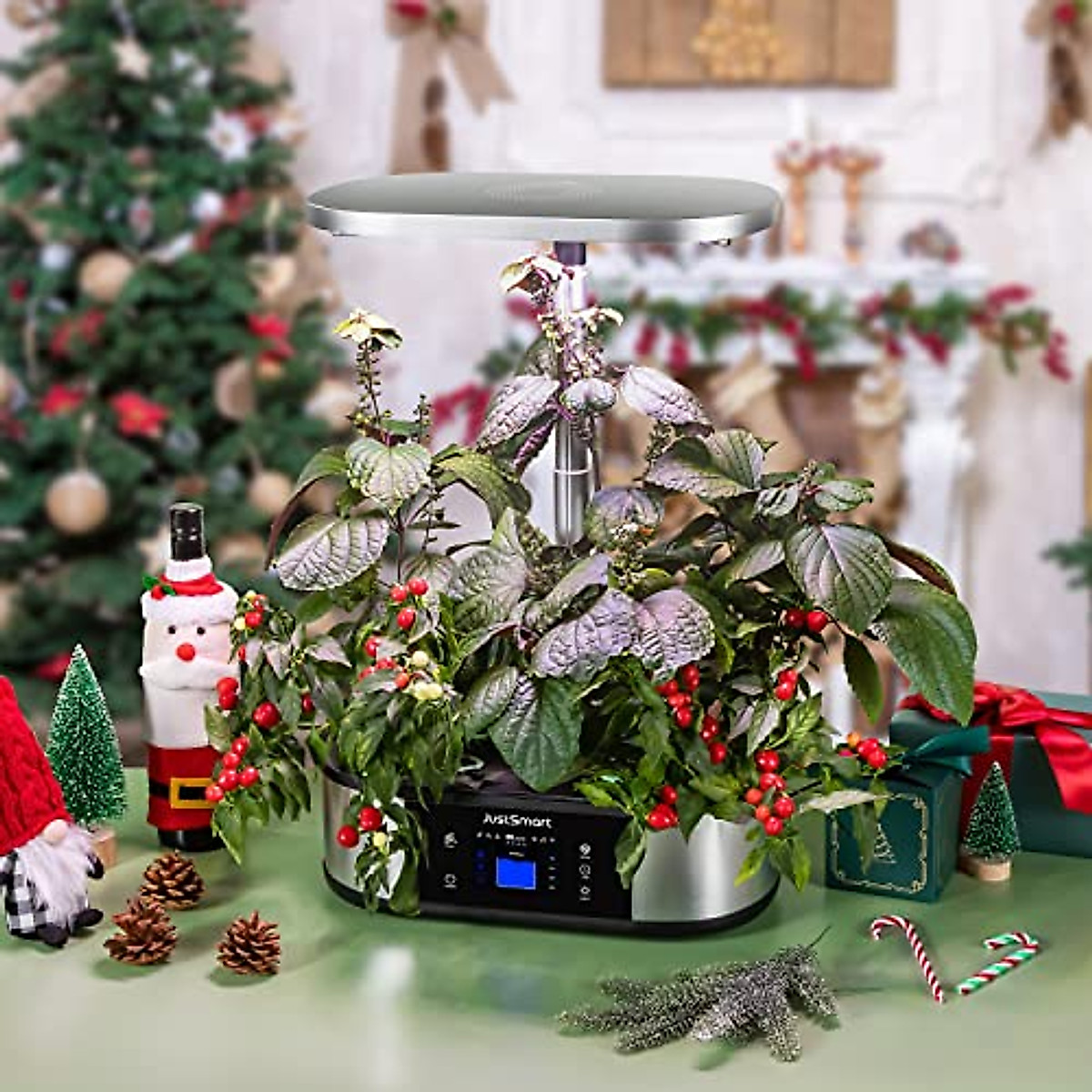 WiFi 12 Pods Hydroponics Growing System with APP Controlled, JustSmart Indoor Garden Up to 30" with 36W 120 LED Grow Light, Silent Pump System, Automatic Timer for Home Kitchen Gardening, GS1 Plus