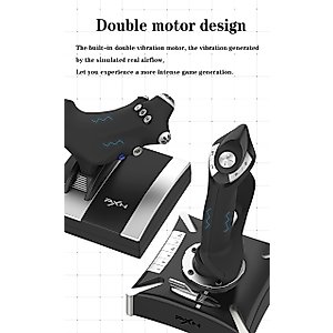 PXN-2119Pro Flight simulator controls Flight Stick with Vibration for PS4/xbox one/xbox Series X/S PC Windows 7/8/10/11（Not Support Mac Systems PS3/ PS5/xp/vista）Original handle guide