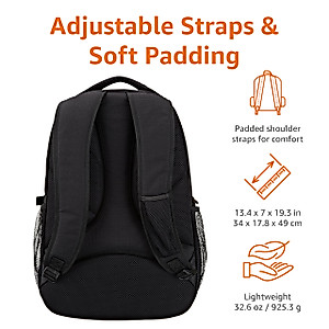 Amazon Basics Laptop Backpack - Fits Up to 17-Inch Laptops