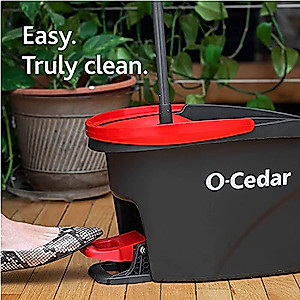 O-Cedar System Easy Wring Spin Mop & Bucket with 3 Extra Refills