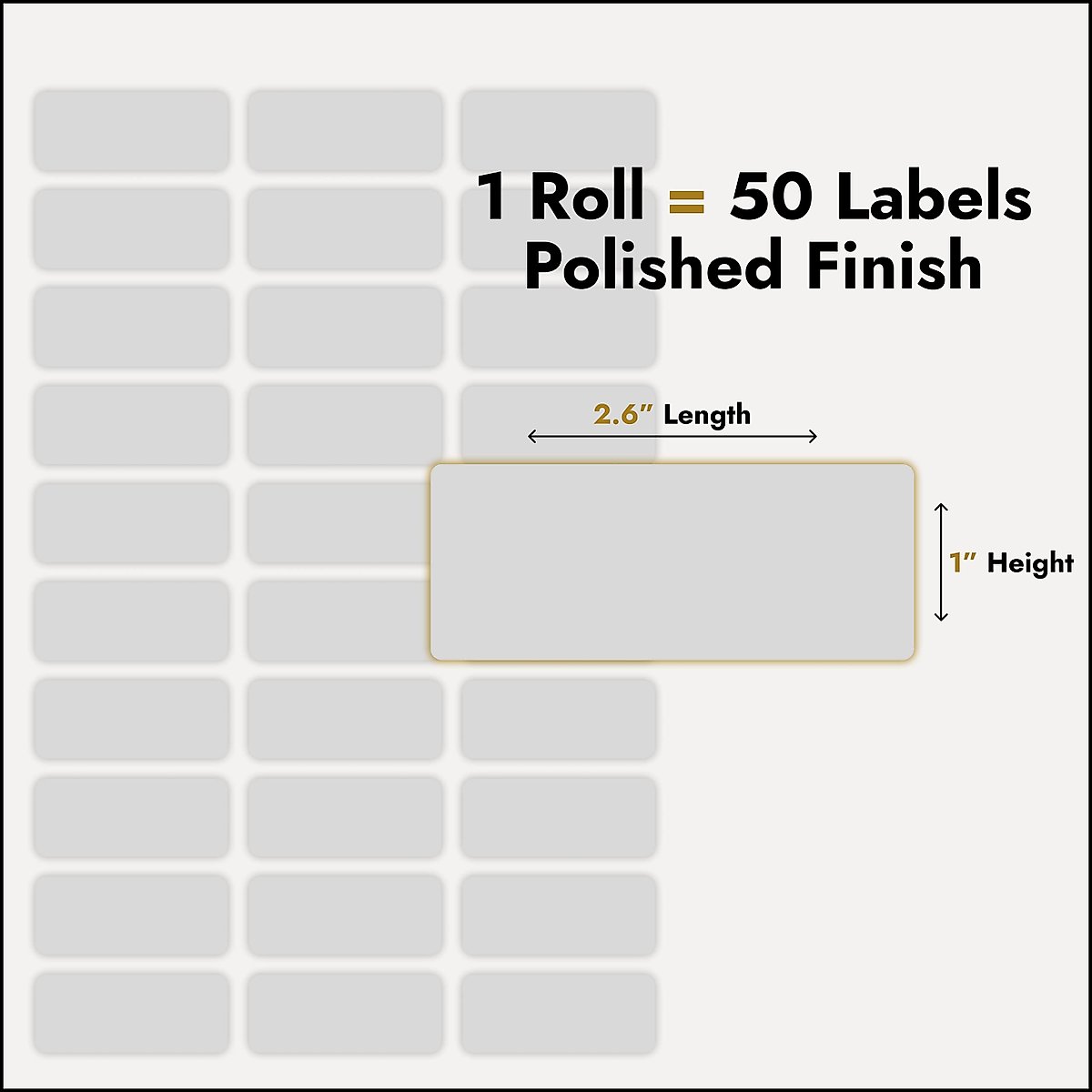 Return Address Labels Personalized, 250 Rolls, 2.6"L x .75"H - White Matte Finish Personalized Address Labels - Made in USA Return Labels Personalize Self Adhesive - Perfect Custom Address Labels