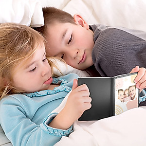 CRANBURY Small Picture Book for 4x6 Photos - (Black, 2 Pack), 4 x 6 Portfolio Binder with Customizable Cover, 24 Pages Hold 48 Pictures, Art Presentation Folder for Postcards, Kids Photo Albums 6x4