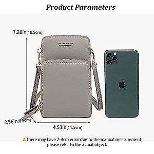 Small Crossbody Cell Phone Purse for Women, Touch Screen Phone Bag Mini Shoulder Handbag Wallet with Credit Card Slots