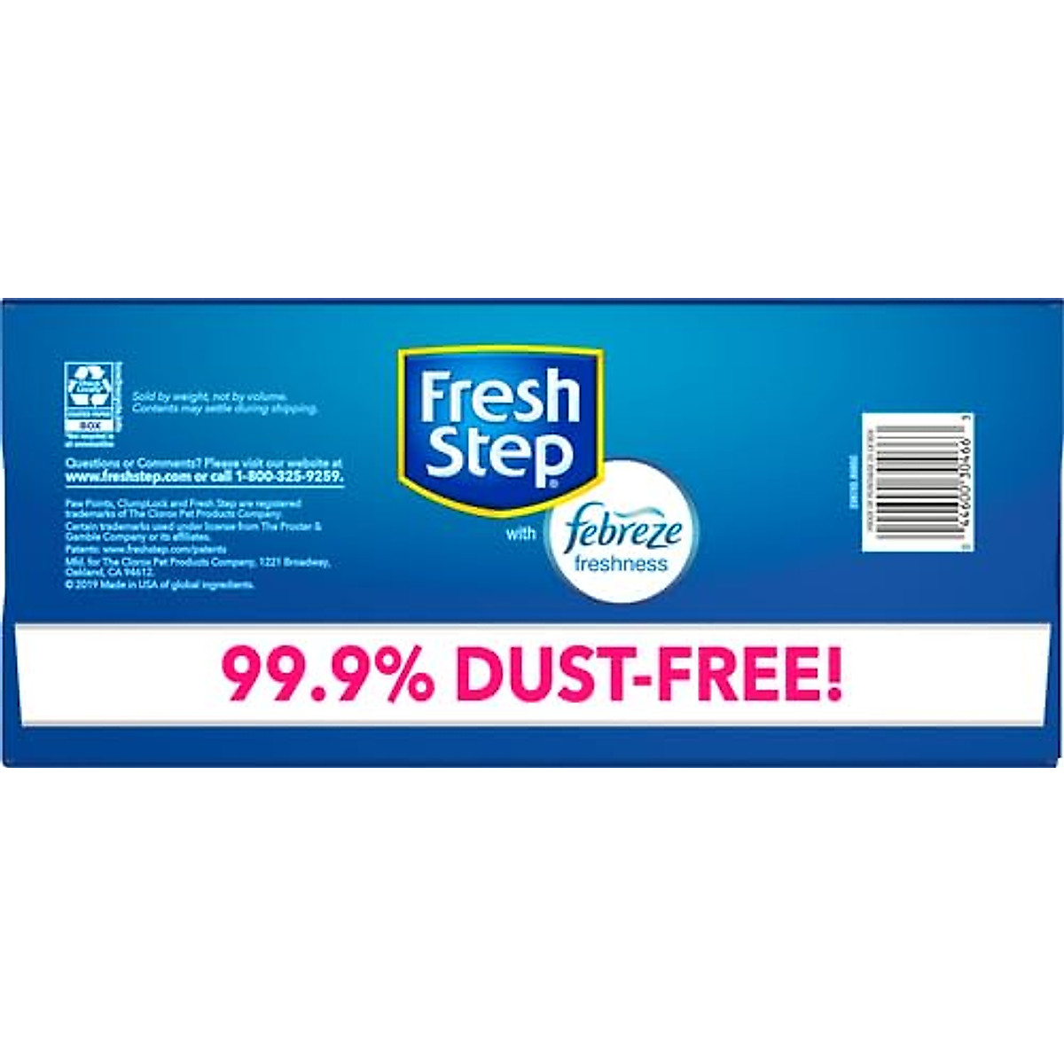 Fresh Step Odor Shield Scented Litter with the Power of Febreze, Clumping Cat Litter, 25 Pounds (Package May Vary)