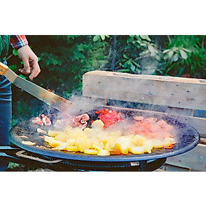 Muurikka Grill Pan 58 cm with Protective Bag, Outdoor Pan, Fire Pan Made of Robust Rolled Steel for Campfire & Grill
