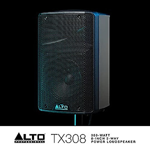 Alto Professional TX308 – 350W Powered DJ Speakers, PA System with 8" Woofer for Mobile DJ and Musicians, Small Venues, Ceremonies and Sports Events