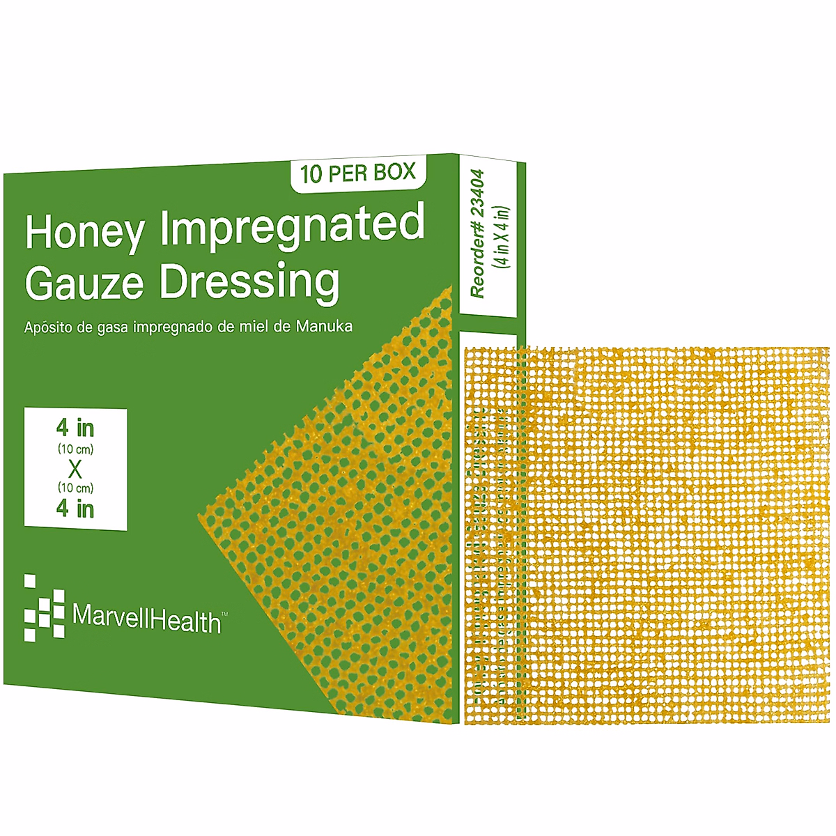 MarvellHealth Calcium Alginate Dressing & Honey Impregnated Gauze Dressing, Soft & Conformable