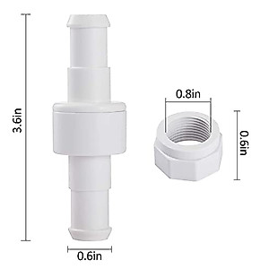 ATIE 280, 380, 180 Pool Cleaner Hose Swivel D20 and Hose Nut D15 Combo Kit Replacement For Zodiac Polaris 280, 380, 180 Pool Cleaners (2 Pack)