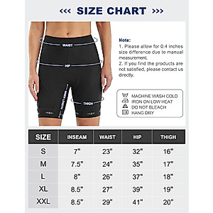 IUGA Padded Bike Shorts Women 4D Breathable Womens Cycling Shorts with Padding Mountain Biking Shorts with Pockets Black