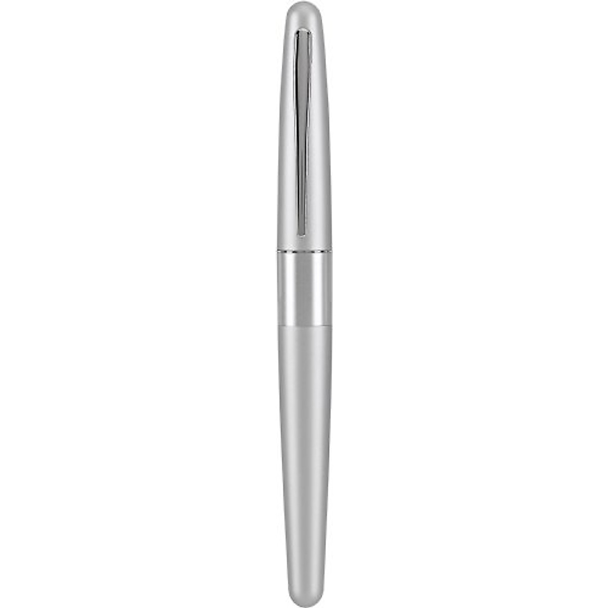 PILOT Metropolitan Collection Fountain Pen, Silver Barrel, Classic Design, Fine Nib, Black Ink (91113)