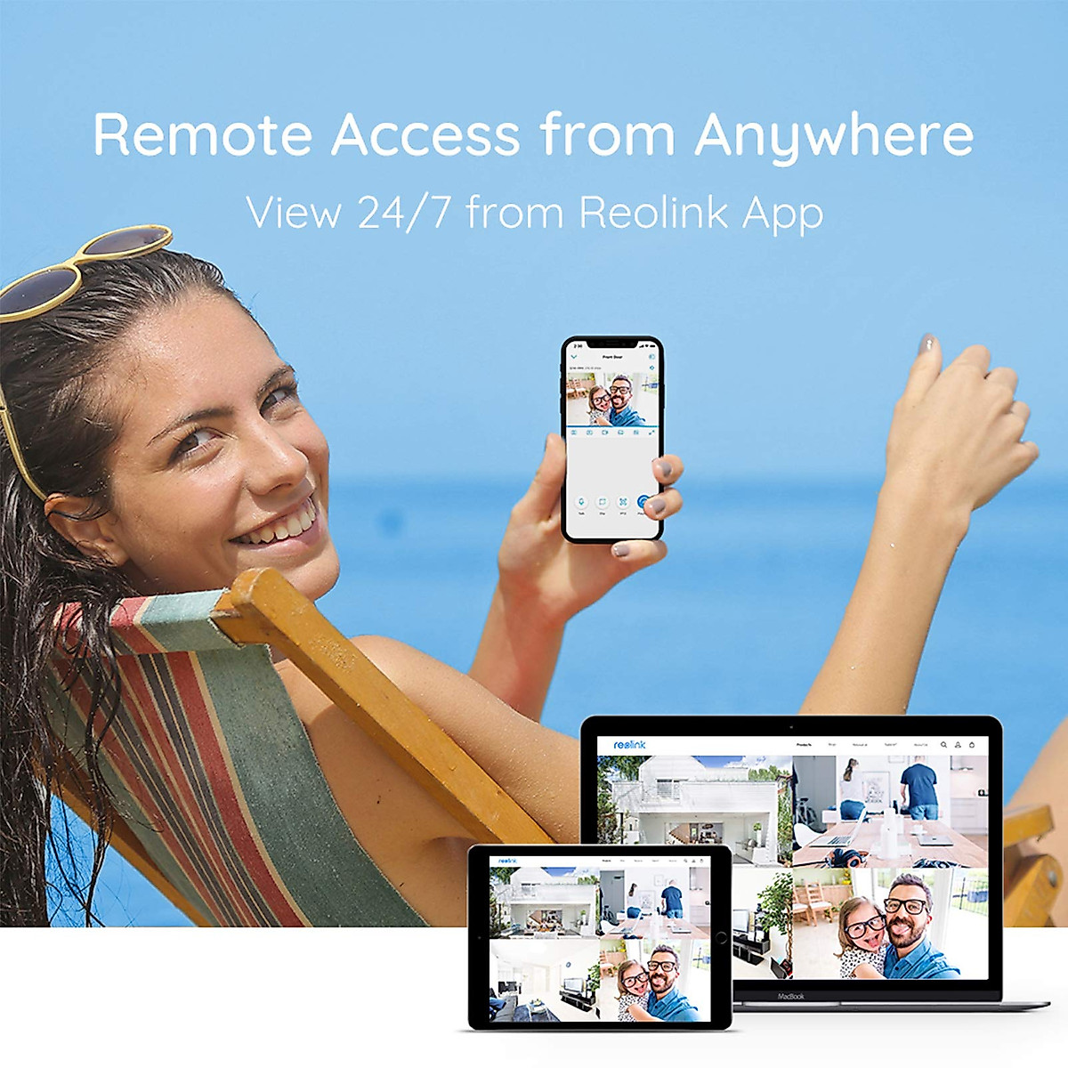 REOLINK 4MP 8CH PoE Security Camera System, 4pcs Wired 1440P Security IP Camera for Indoor and Outdoor, 4K 8CH NVR with 2TB HDD for 24-7 Recording RLK8-420D4