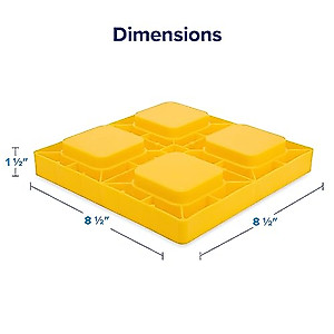 Camco Camper/RV Leveling Blocks | Features Interlocking Nested Design & Storage Bag for RV Storage and Organization | Each Leveling Block Measures 8.5" x 8.5" x 1" | 10-Pack, Design May Vary (44510)