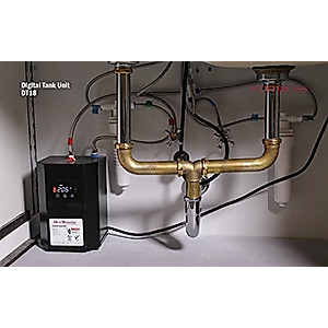 Westbrass KH41AK-20 HotMaster 4 in 1 Kitchen Faucet Kit with Dual Mode Pull Out Spray Head, DigiHot Instant Hot Water Tank and Two in-Line Water Filter System, Stainless Steel