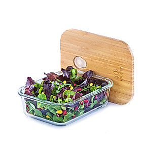 Umami Premium 40 oz Bento Lunch Box with 36 oz Glass Food Storage Container Set, Leak-Proof, Eco-Friendly, Spacious, and Perfect for Packing Healthy Meals and Leftovers