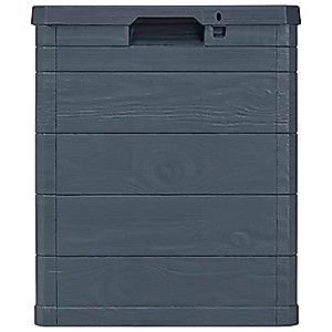 Queen.Y 23 Gallon Resin Deck Box, Organization and Storage Box for Patio Furniture, Garden Storage Deck Box for Pool Accessories Toys Tools, Black