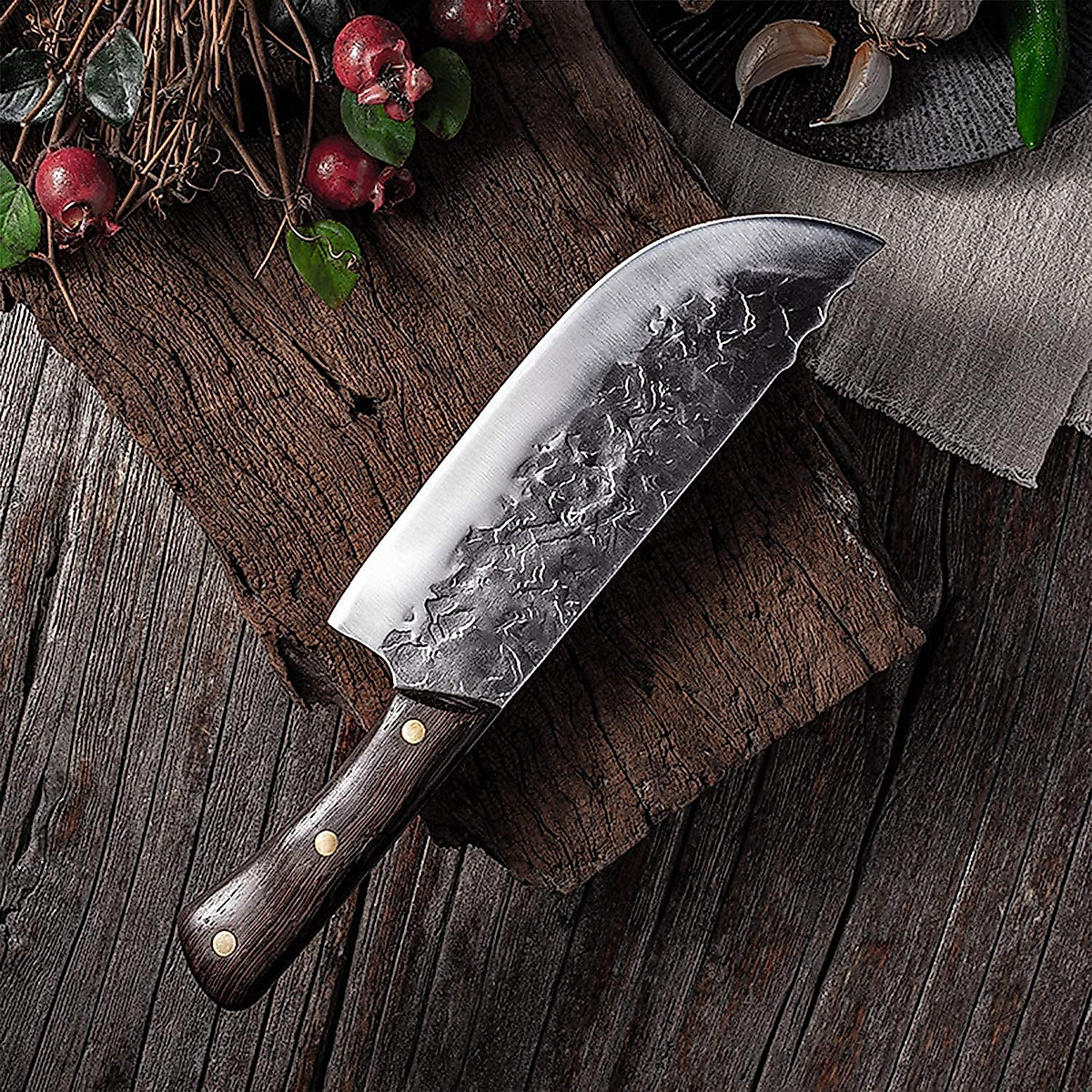 Vegetable and Meat Cleaver knife Full Tang Butcher Knife Kitchen Knife Set Chef Knife Pack
