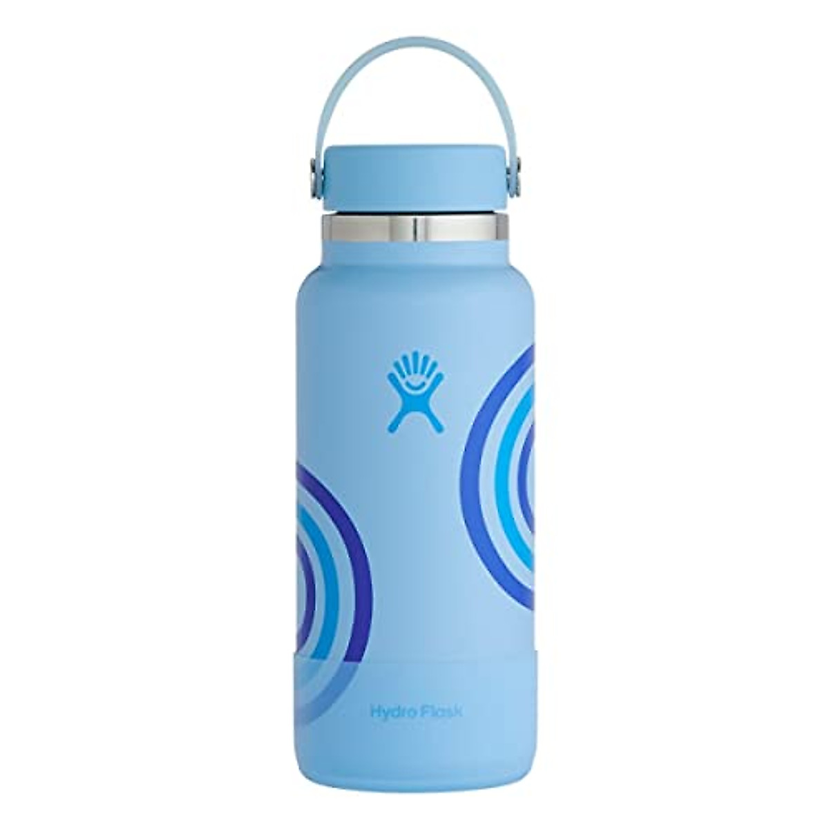 Hydro Flask Flex Cap Bottle with Boot - Stainless Steel Reusable Water Bottle - Vacuum Insulated - 32 oz (Blue)