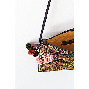 changnoi Mocha Bird Hill Tribe Crossbody Bag Hmong Embroidered Thai Fair Trade