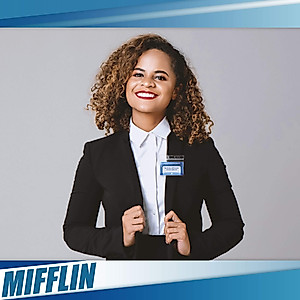 Mifflin-USA Name Tag Magnets (100 Magnets, 1.75 x 0.5 inches), Name Tag Magnet Backs w/ 3 Extra-Strong Neodymium Magnets for ID Badge Holders