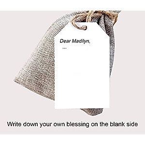 Thank You Tags with String, Pack of 50 Thank You Gift Tags with 10 Meter Jute Twine String