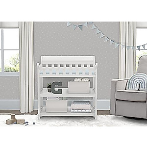 Delta Children Eclipse Changing Table with Changing Pad, White