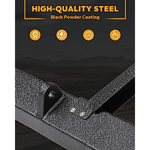 Autoholic Front Bumper & Rear Bumper Kit Fit for 1984-2001 Jeep Cherokee XJ with Hitch Receiver D-rings