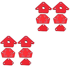 VILLCASE 12 Pcs Locator Welding Magnets Magnetic Angle Corner Holder Metal Stand Welding Magnet Holder Metal Bracket Magnetic Welding Positioner Work Right Angle Iron Welding Clip
