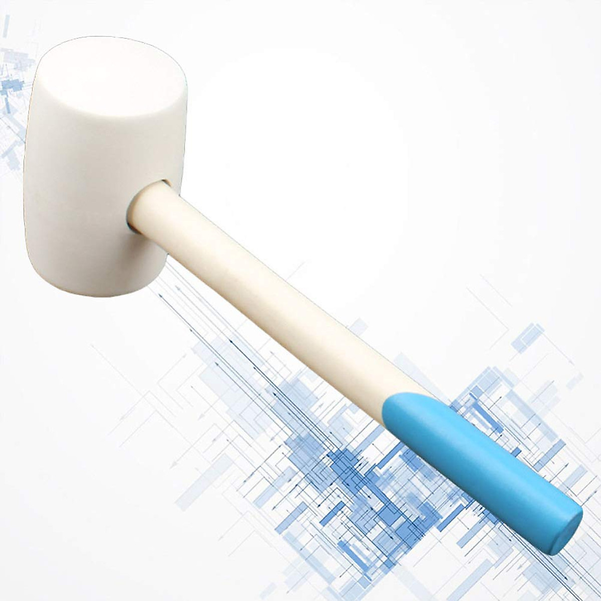 Wooden Handle Rubber Hammer Rubber Mallet Kids Hammer Toys Small Hammer for Child Kids Playing
