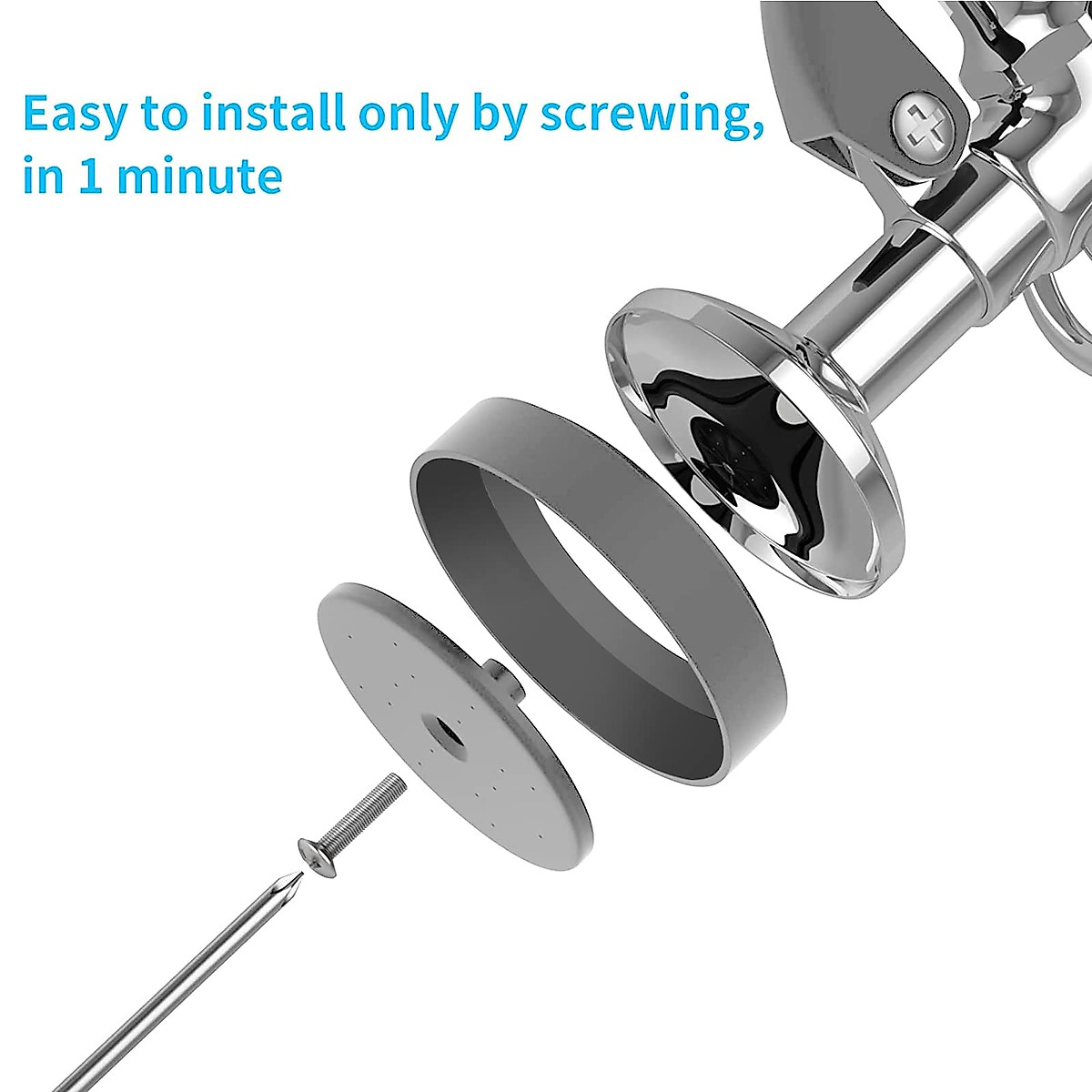 JZBRAIN Commercial Rinse Unit Sprayer Valve Repair Kit 1.42 GPM High Pressure Spray Face Bumper and Screw Replacement Part for Commercial Kitchen Sprayer Head - Grey