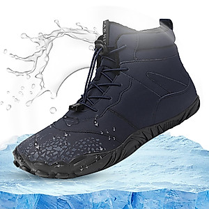 Barefoot Hiking Shoes, Non Slip Winter Boots, Waterproof Quick Drying Barefoot Shoes, Wide Box Toe Shoes, Hiking Shoes, Comfortable Trail Running Shoes for Women Men, Mountain Climbing, Cycling