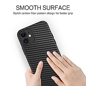 BENTOBEN Campatible with iPhone 12 Case and iPhone 12 Pro Case 6.1 inch (2020),Slim Thin Shockproof Protective Hybrid Hard PC Soft TPU Bumper Drop Protection Boys Men Phone Covers, Black/Carbon Fiber