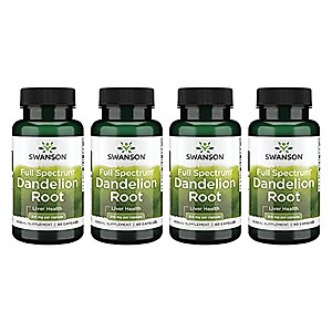 Swanson Dandelion Root 515 Milligrams 60 Capsules (4 Pack)