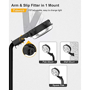 toberich LED Barn Light, 150W 20000LM Yard Area Lights Dusk to Dawn Outdoor Lighting with Photocell 6500K Adjustable Angle Daylight IP66 Waterproof Street Lights for Security/Farmhouse/Garage