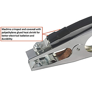 SÜA® - 200 Amp Welding Ground Clamp Lead Assembly - UP10 Tapered Connector (Old Welders) - #2 AWG cable (50 FEET)