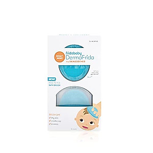 Frida Baby DermaFrida The SkinSoother Baby Bath Silicone Brush| Baby Essential for Dry Skin, Cradle Cap and Eczema (2 Pack)