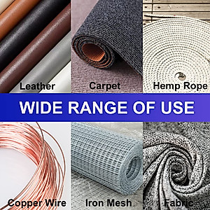 FTECYBO Heavy Duty Scissors 9'', All Purpose, Leather Scissors, Reinforced Stainless Steel Blades with Metal Handles for Home, Office, Easy Cutting Cardboard, Fabric, Carpet, Leather