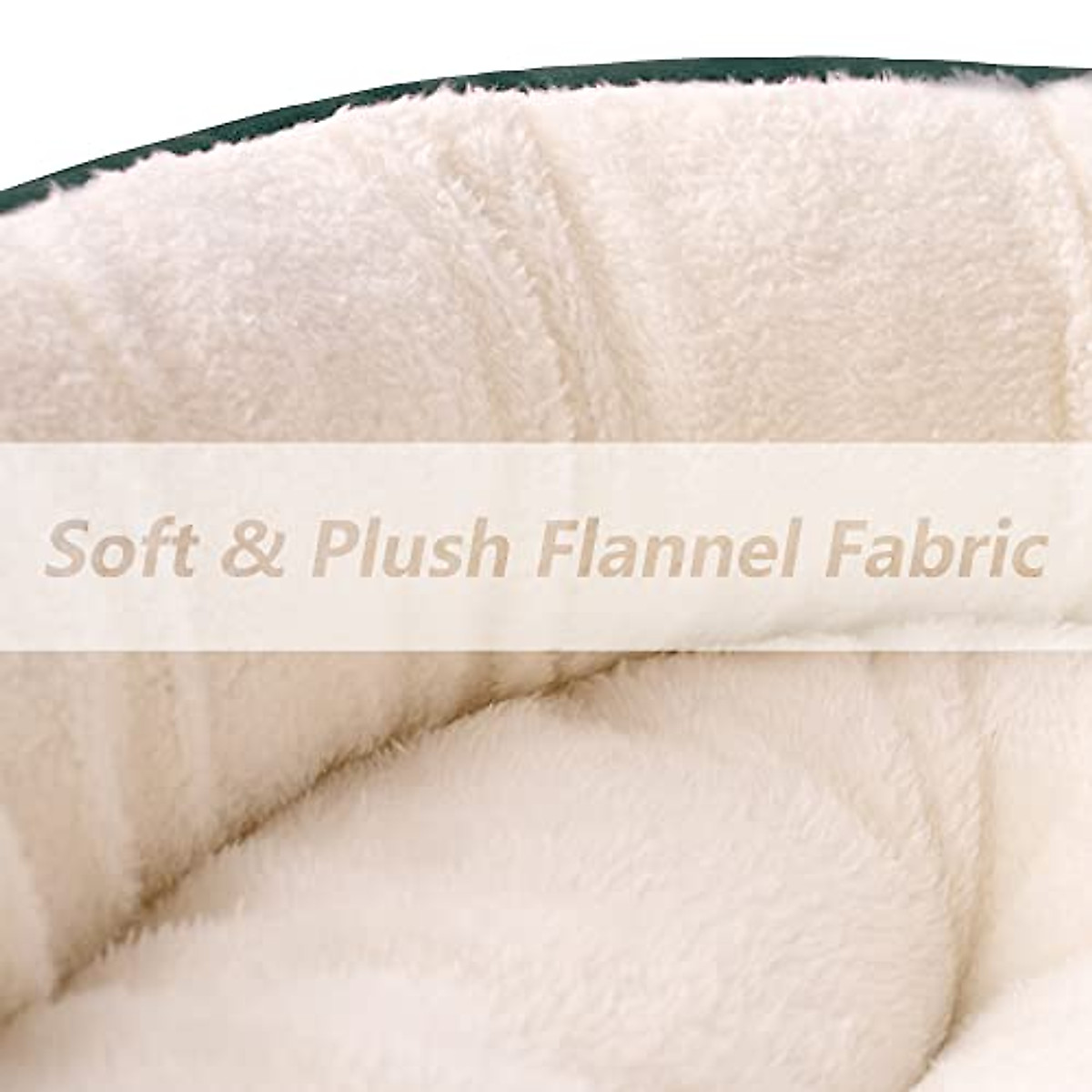 Love's cabin Round Donut Cat and Dog Cushion Bed, 20in Pet Bed for Cats or Small Dogs, Anti-Slip & Water-Resistant Bottom, Super Soft Durable Fabric Pet beds, Washable Luxury Cat & Dog Bed Green