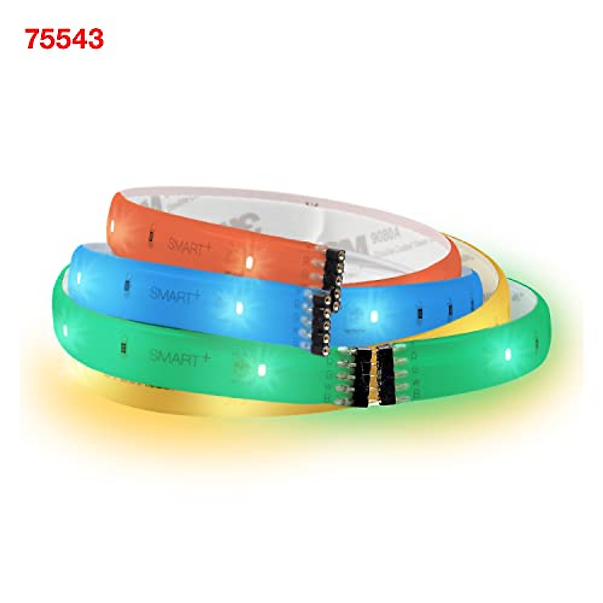 Sylvania Smart (3) 2ft Bluetooth 36W LED Flex Light Strip Kit with Remote Control, Full Color, 2700K - 6500K, Expandable up to 20ft, for Alexa / Google / Apple HomeKit (75543)