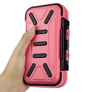 KEESHINE Mini Fishing Lure Box, Small Bait Storage Case Fishing Tackle Storage Trays Accessory Boxes Thicker Plastic Hooks Organizer for Vest Casting Fly Fishing Pocket Size