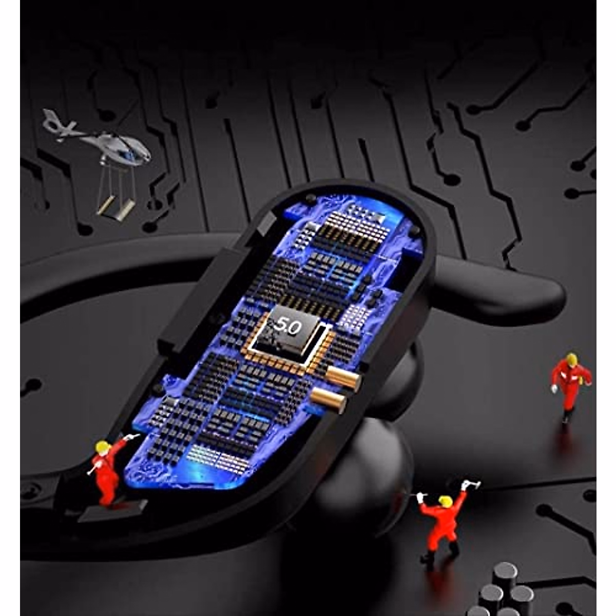 MUVLUX Conduction Headphone Wireless Earbuds Bluetooth Headphones Sport Earphones with Earhooks Built-in Mic Headset for Workout