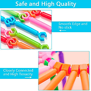 Juboury 1054Pcs Building Toy Building Blocks Bars Different Shape Educational Construction Engineering Set 3D Puzzle, Interlocking Creative Connecting Kit, Great STEM Toy for Both Boys and Girls