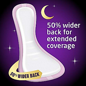 Medline FitRight Overnight Bladder Control Pads, Maximum Absorbency, Nighttime Incontinence Protection, 8.5 x 16, 24 Count per Bag (1 Bag)