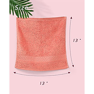 Cleanbear Hand Towels and Washcloths Set Bathroom Towels Set 6 Colors for Different Needs