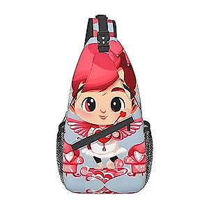 Love Messenger Bag Crossbody Travel Hiking Bags Mini Chest Backpack Casual Shoulder Daypack For Women Men Lightweight