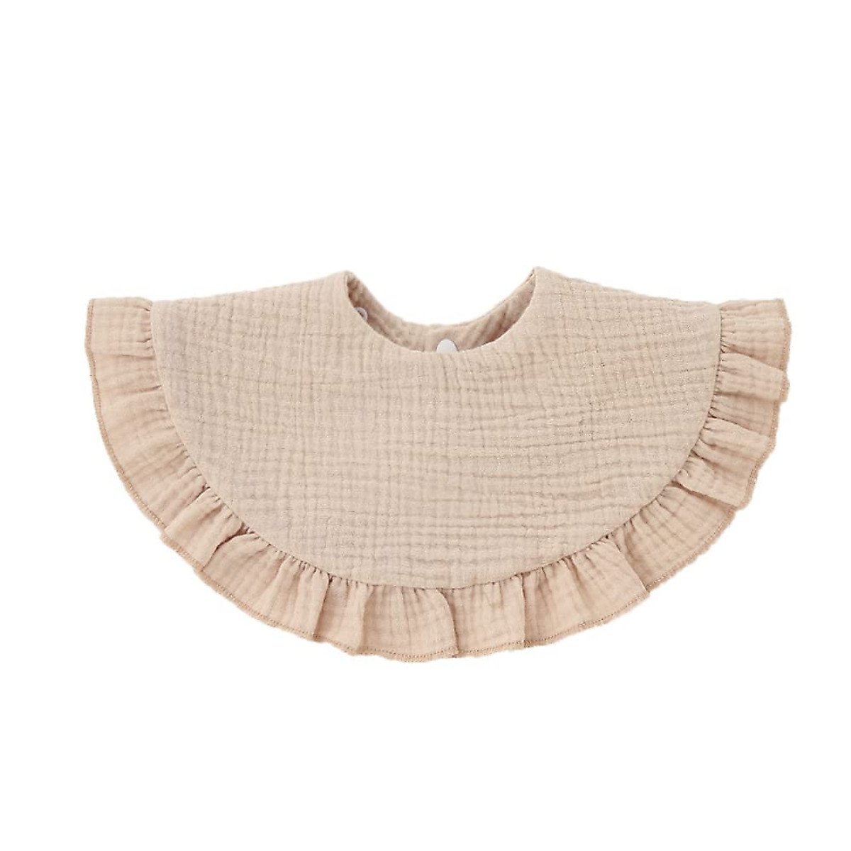 Nishine 4 pcs Unisex Baby Muslin Bandana Drool Bibs 360 Degree Rotatable Cotton Teething Feeding Drooling Bibs for Boy Girl (yellow set)