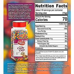 Rainbow Candy Coated Chocolate Chips - Dairy Free, Kosher - 10 oz. - Baker's Choice