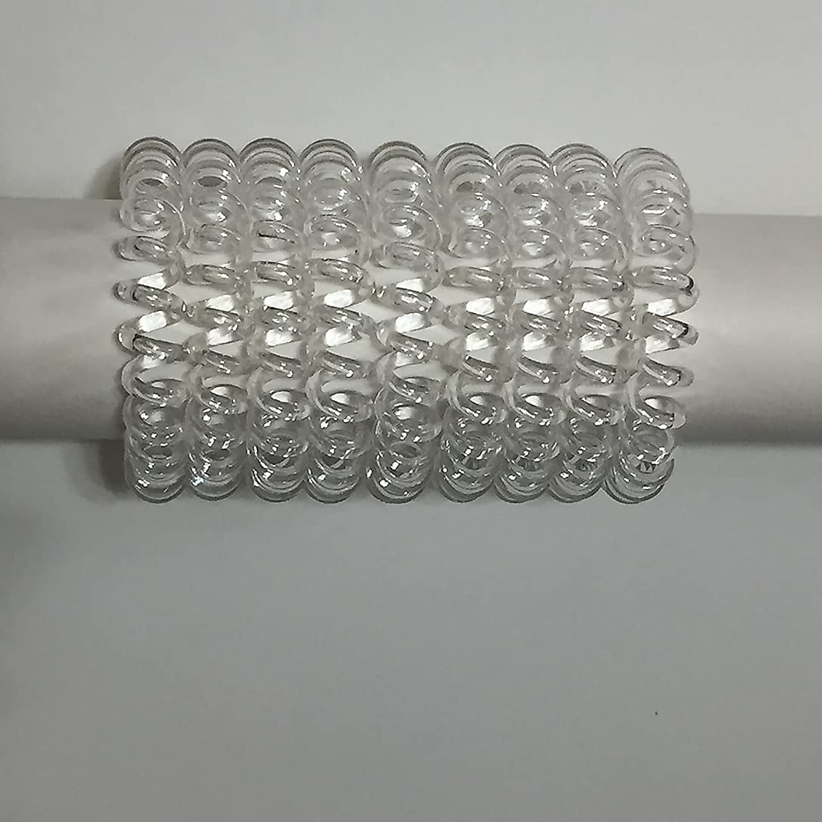 RN BEAUTY 27 Pieces Spiral Coil Hair Ties: Waterproof Elastic Traceless Ponytail Holders, Colorless 1.58inch (4cm) No Crease Hair Bands