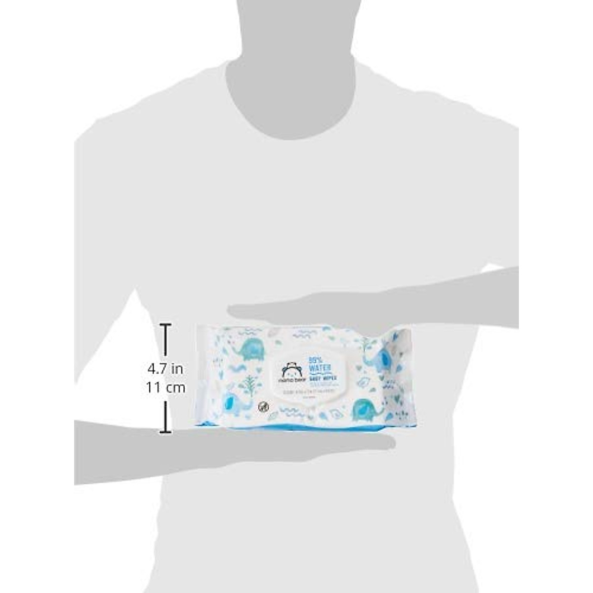 Amazon Brand - Mama Bear 99% Water Baby Wipes, Hypoallergenic, Fragrance Free,72 Count (Pack of 6)